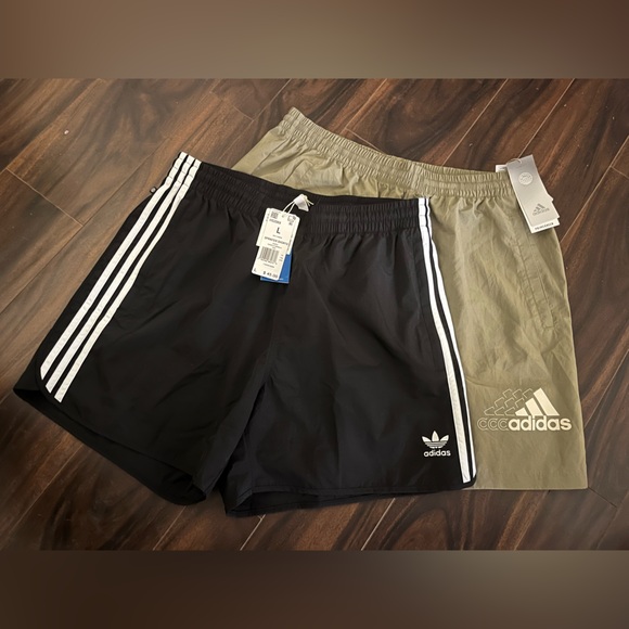 adidas | Shorts | Adidas Black And Khaki Shorts Duo | Poshmark